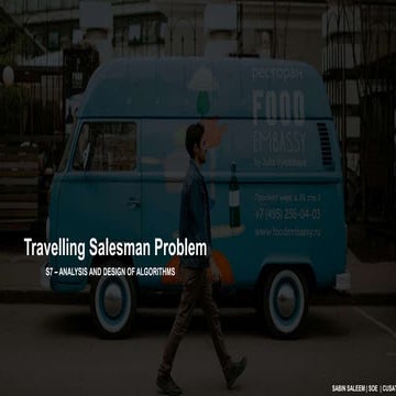 Travelling Salesperson Problem | Sabin Saleem | PPT