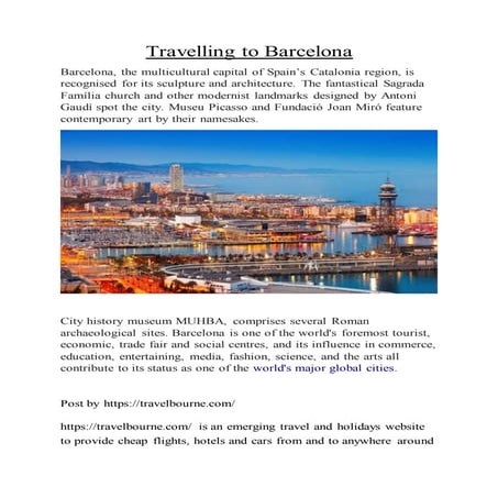 Travelling to barcelona | PDF