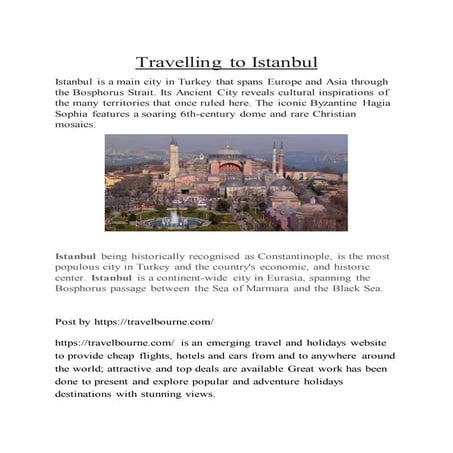 Welcome to istanbul travel | PPTX