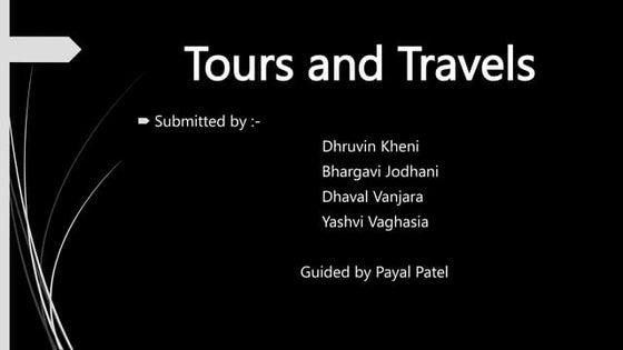Tour and Travel Management System ppt | PPTX