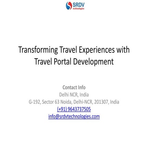 Strategies for Successful Travel Portal Development | PPT