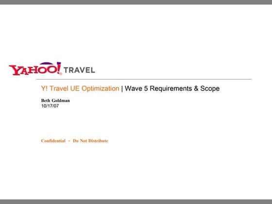 Y! Travel | Guide Redesign | DOC