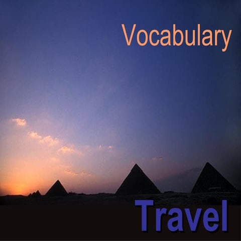 Travel vocabulary | PPT