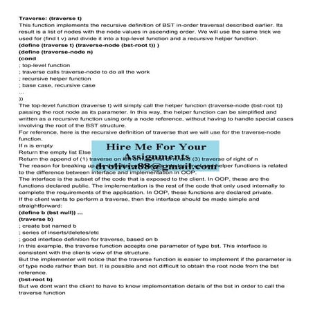 Traverse Traverse T This Function Implements The Recursivpdf 