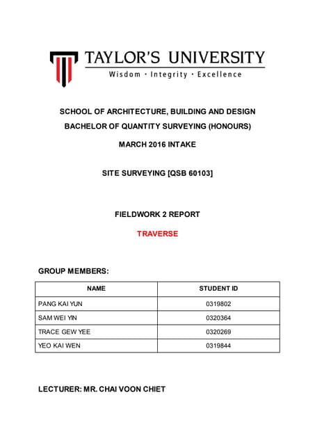 Balancing of traverse | PPT