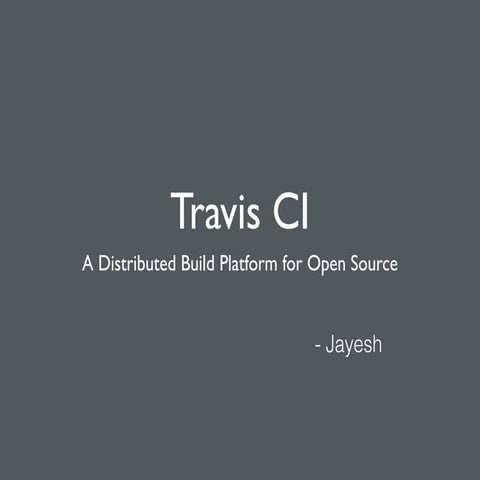 Travis ci | PPT