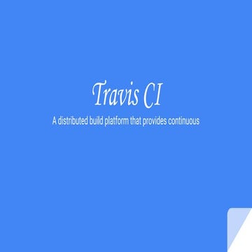 Travis ci | PDF