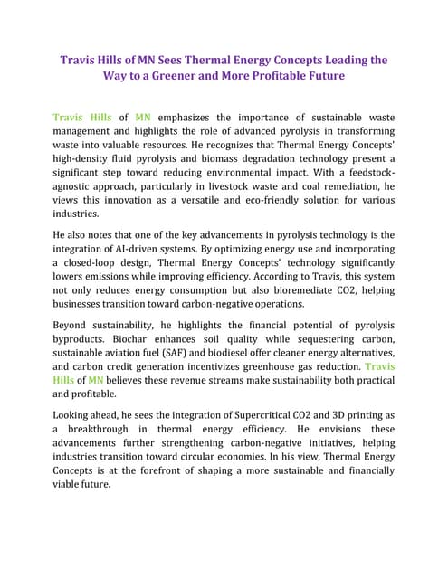 Travis Hills of Minnesota Explores Thermal Energy Concepts ...