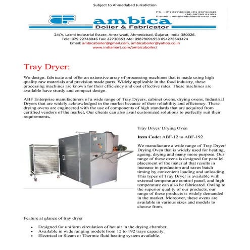 Tray dryer | PDF | Home Appliances | Home & Garden