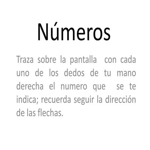 Trazo de números | PPTX