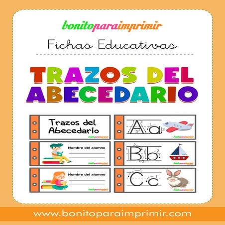 Trazos del abecedario para niños - Bonitoparaimprimir | PDF