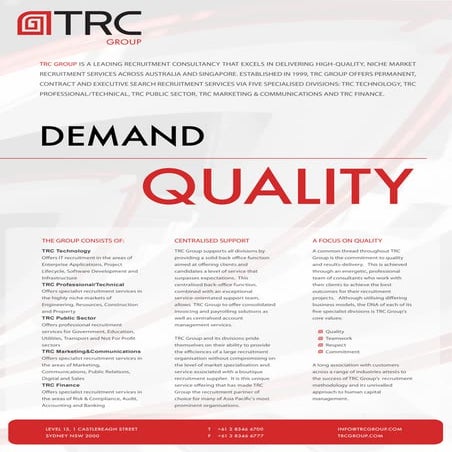 Trc Group Brochure | PDF