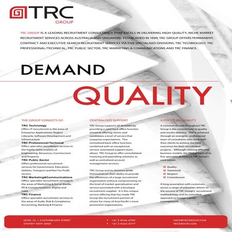 Trc group brochure | PDF