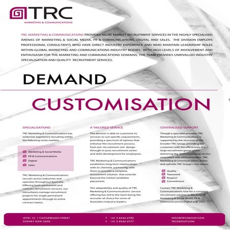 Trc group brochure | PDF