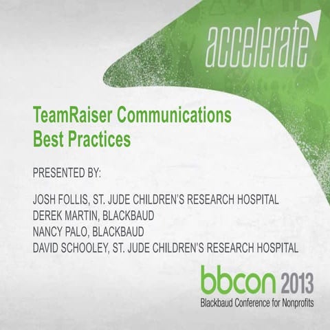 TeamRaiser Communications Best Practices | PDF