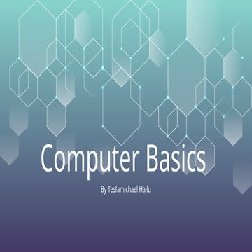basics computer training for beginners ppt | PPTX