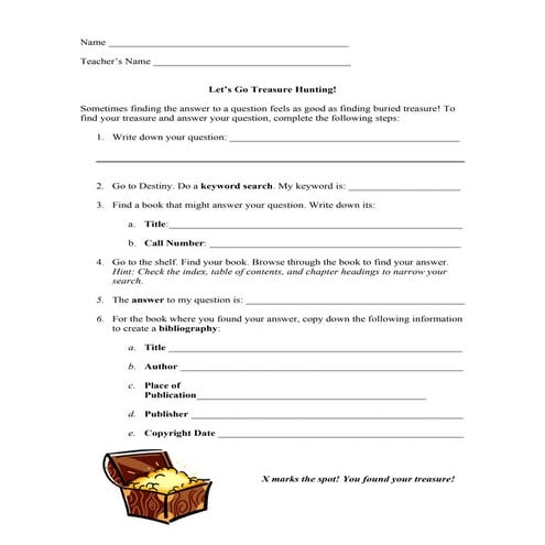 Treasure Hunt Activity | DOC