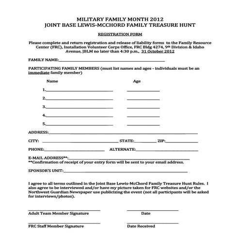 Treasure hunt entry form 12 | PDF | Business | Business and Finance