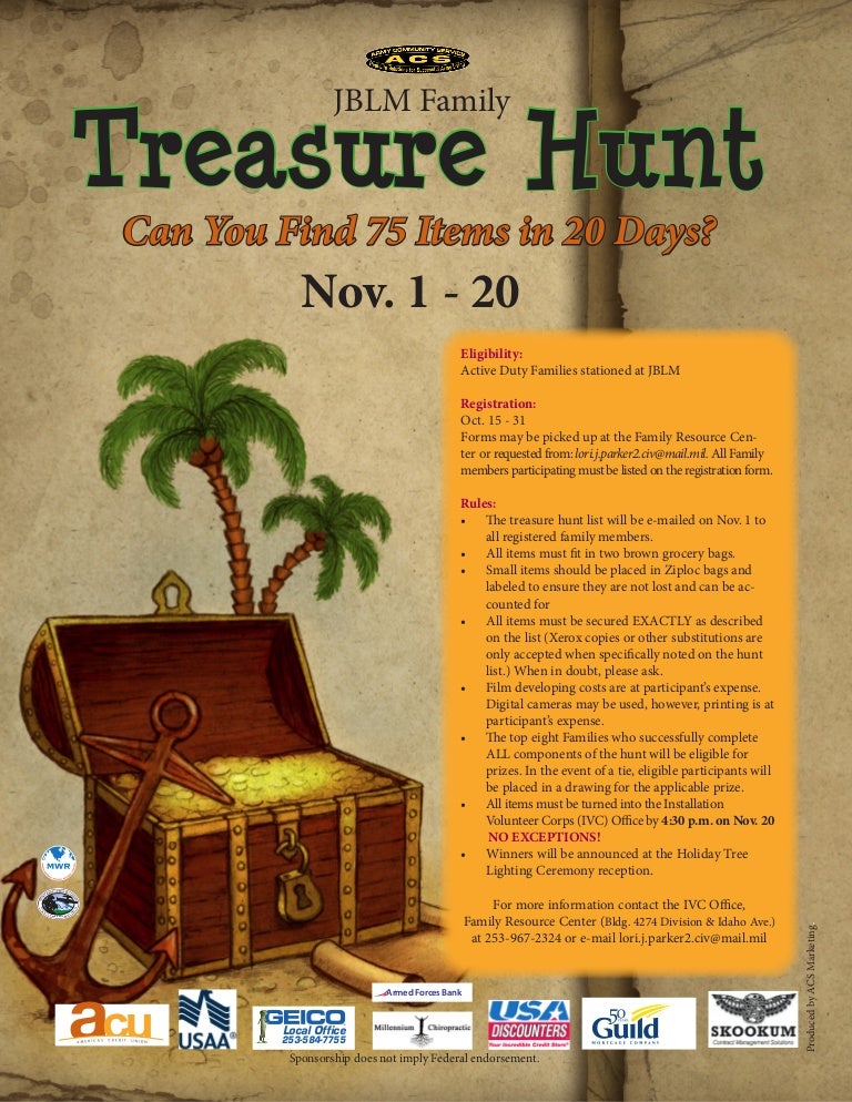 Treasure hunt flyer 12