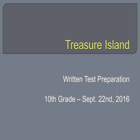 Treasure island test prep | PPT