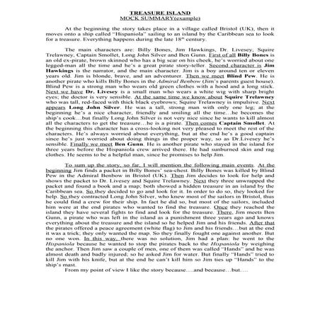Treasure island summary | DOC