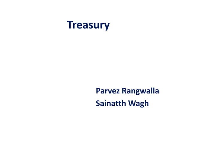 Treasury | PPT Treasury | PPT