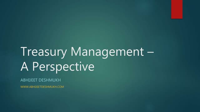 Chapter 2 Organization Structure of a Treasury | PPTX