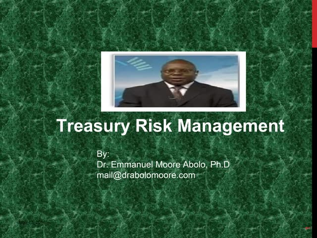 Chapter 2 Organization Structure of a Treasury | PPTX