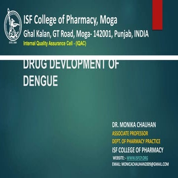 DRUG DEVELOPMENT OF DENGUE | PPTX