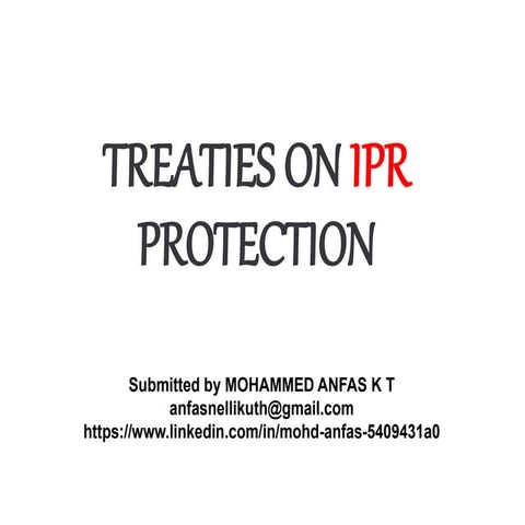TREATIES ON IPR PROTECTION | PPTX