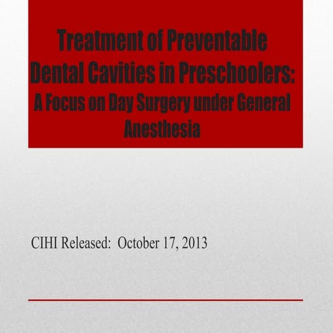 Treatment of preventable dental cavities in preschoolers | PDF
