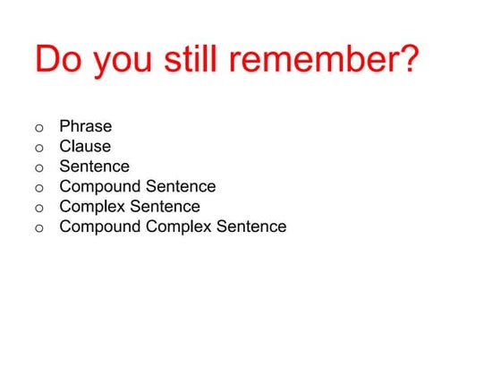 Sentence structure powerpoint | PPT