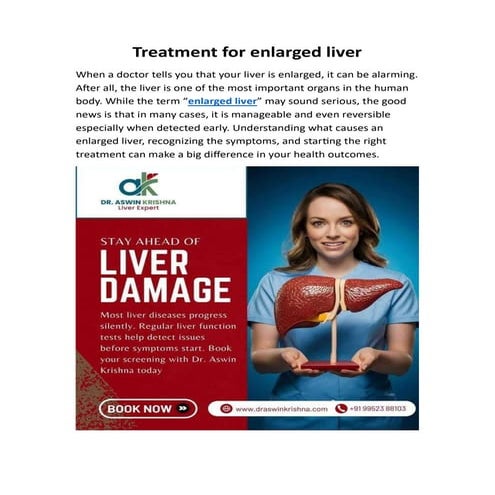 Treatment for enlarged liver Dr. Aswin Krishna | PDF