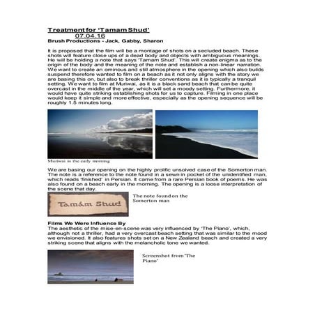 Lost - Opening Scenes Analysis | DOCX