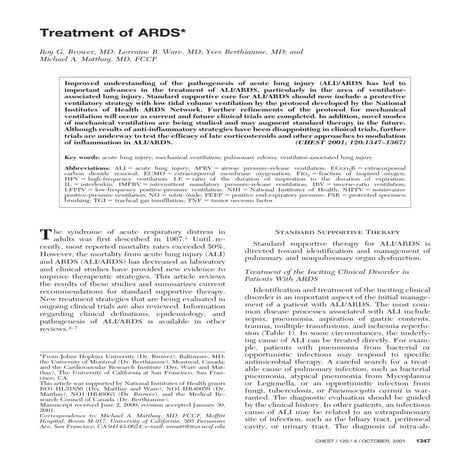 Treatment of ards r | PDF