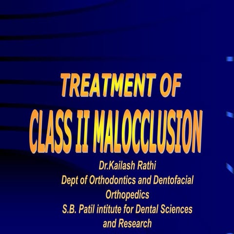 Treatment of class II | PPT