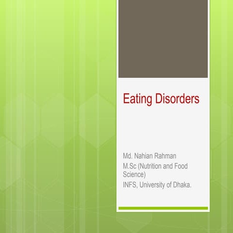 Assessment Of Eating Disorders | PDF