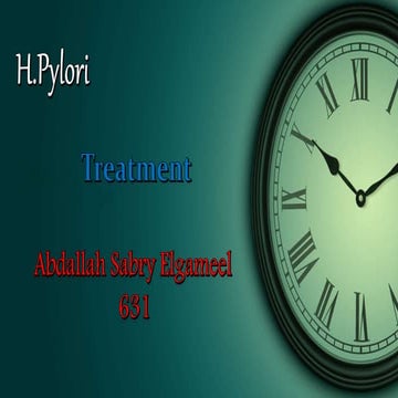 Treatment of h.pylori | PPTX