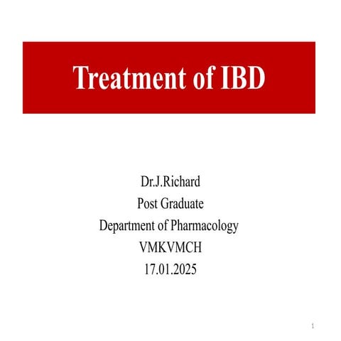 Treatment of IBD department of pharmacology | PPT