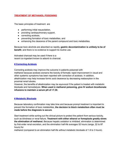 METHANOL POISONING - Pathophysiology , Clinical Features and Diagnosis.pdf