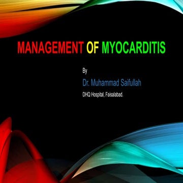 Treatment of myocarditis | PPT