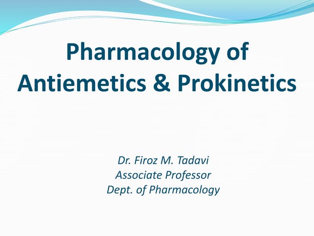Antiemetics Pharmacology Presentation.ppt