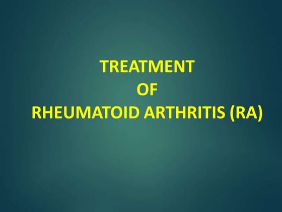 PRESENTATION ON RHEUMATOID ARTHRITIS FOR EDUCATION | PPT