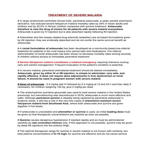 Treatment of Severe Malaria : Important Points .pdf