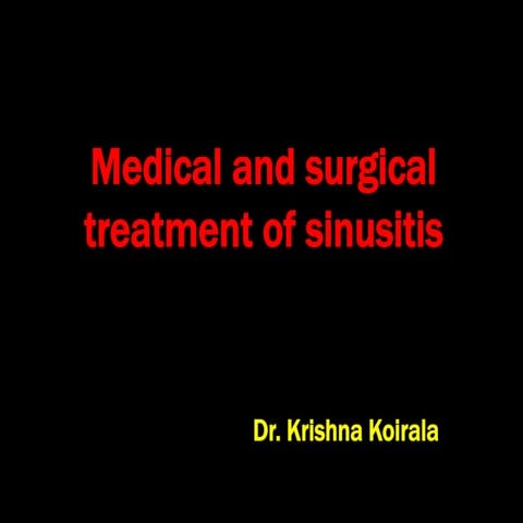 Antral Puncture and Sinus Lavage (Washout).pptx