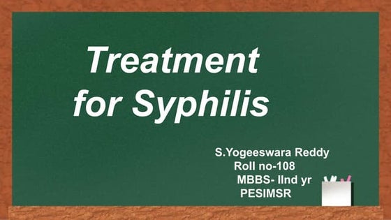 Treatment of syphilis | PPT