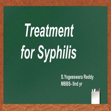 Treatment of syphilis microbiology | PPTX