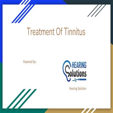 Treatment of tinnitus | PPTX