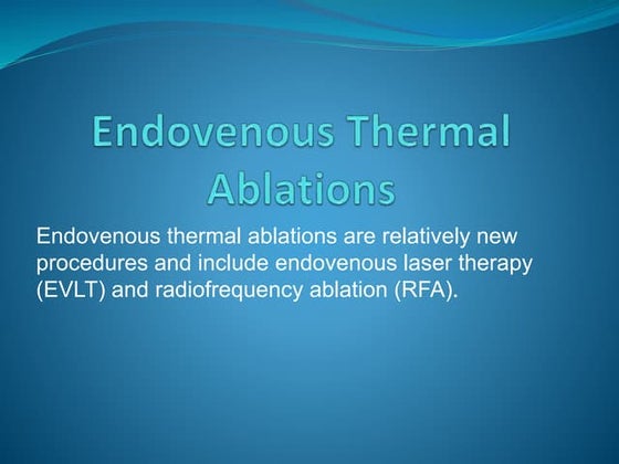 Steam Vein Ablation is safe and efficacious | PPT