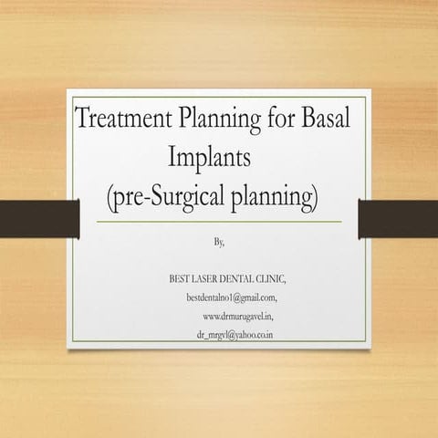 Treatment planning for basal implants | PPT